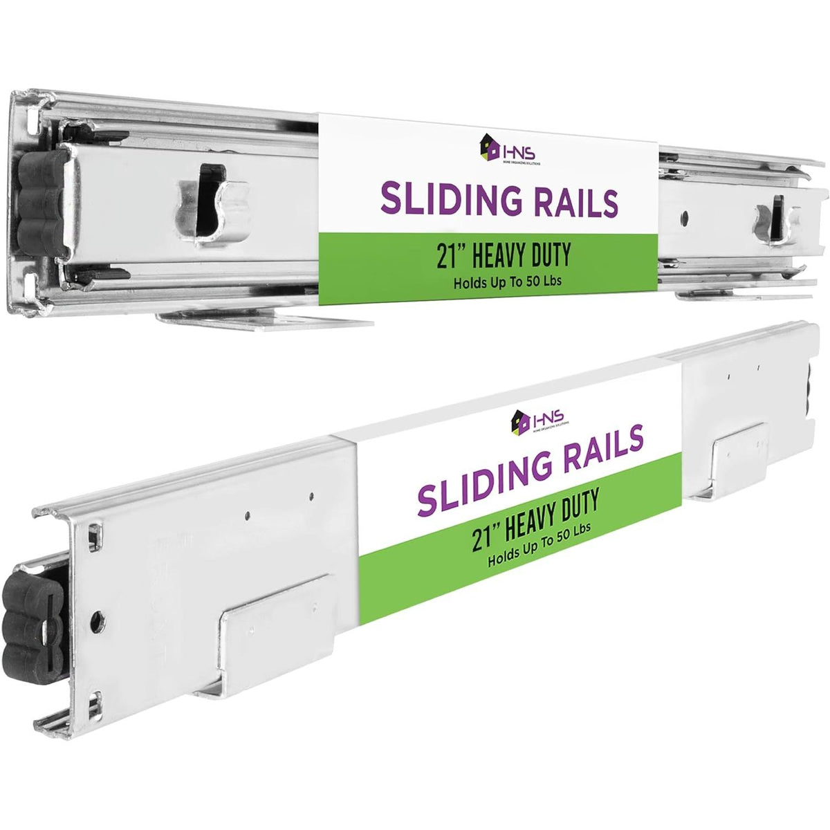 Hold N’ Storage Sliding Rails - Pair of Heavy Duty Drawer Rails with S