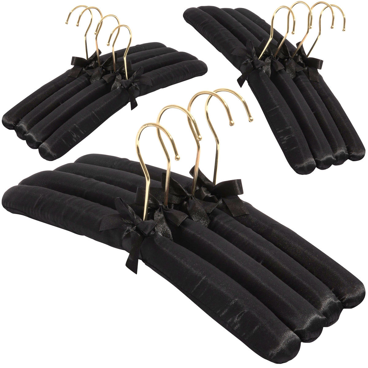 Padded Hangers -Set of 12 Premium Heavy Duty Thick Satin Soft Fabric N ...