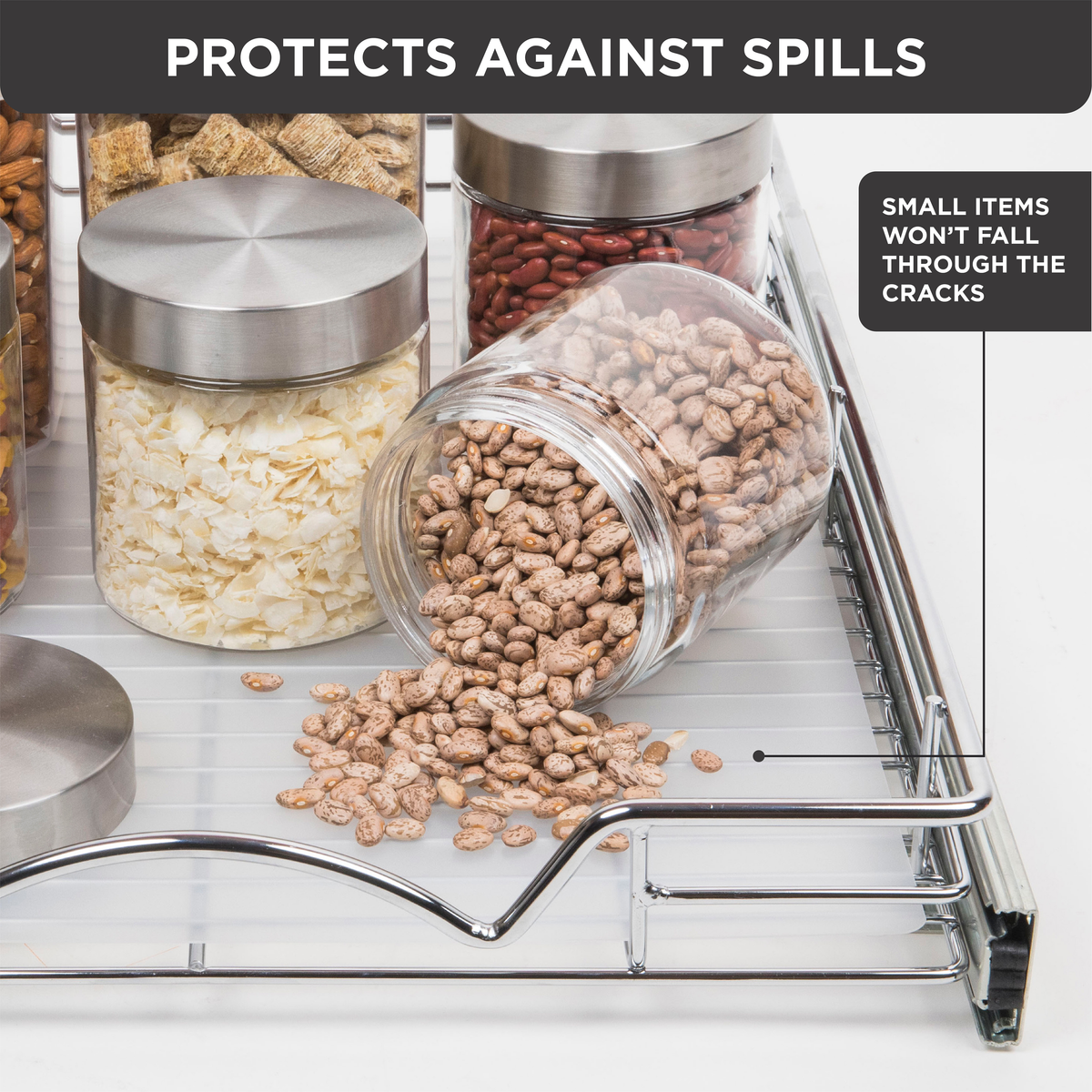 Hold N’ Storage Hard Plastic Liner for Pull Out Shelf, Fits Pull Out C