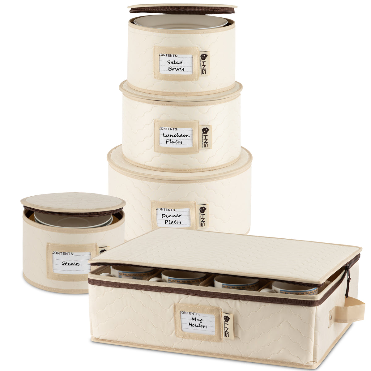 Hard Shell China Storage Containers 5-Piece Set Moving Boxes for Dinne ...