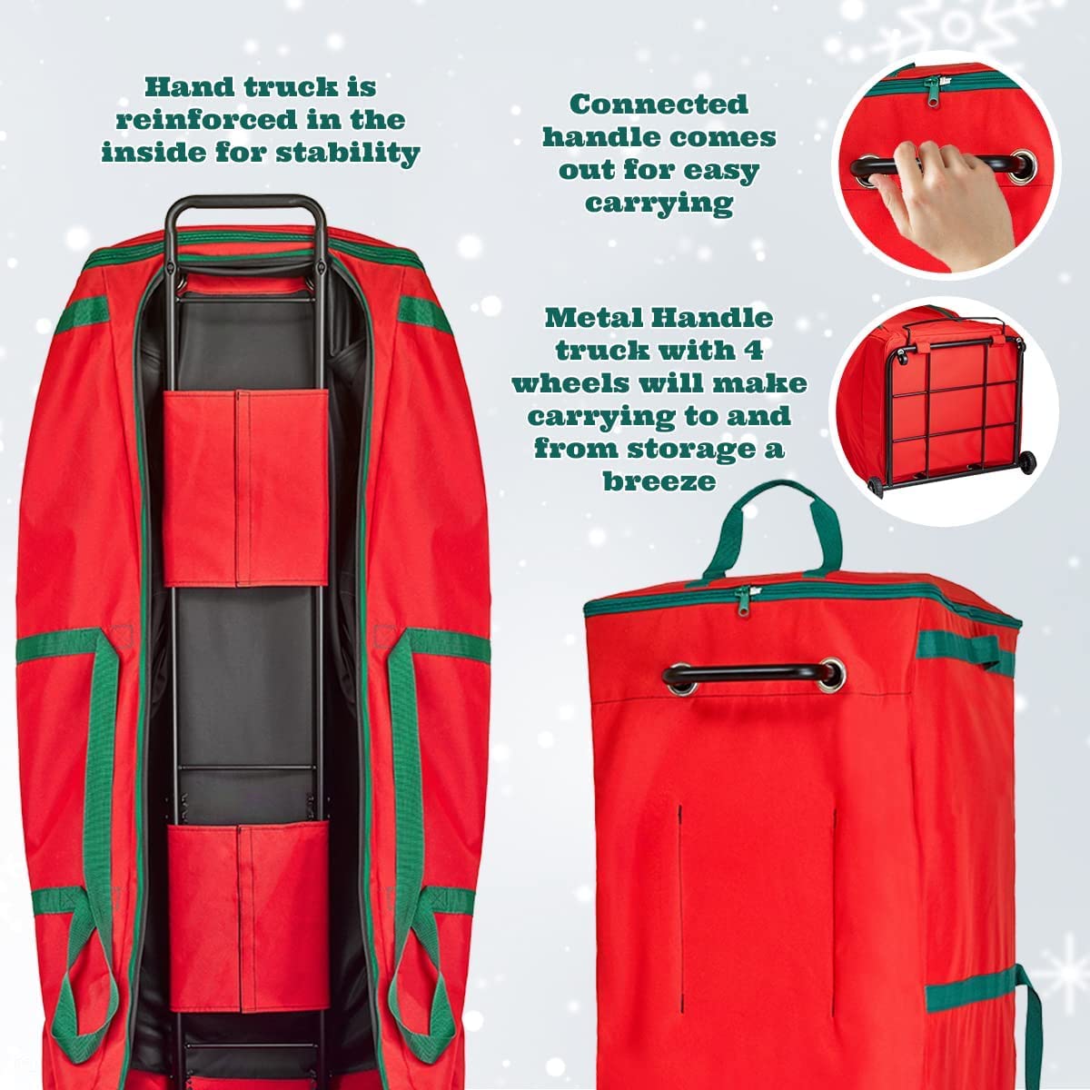 HOLDN’ STORAGE Rolling Christmas Tree Storage Bag with Wheels XXL - Fi ...