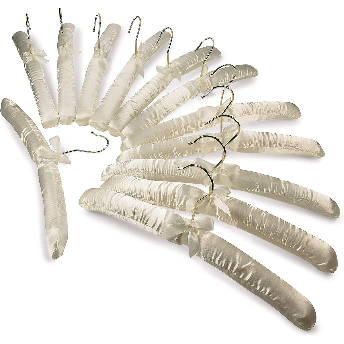 Padded Hangers -Set of 12 Premium Heavy Duty Thick Satin Soft Fabric N ...