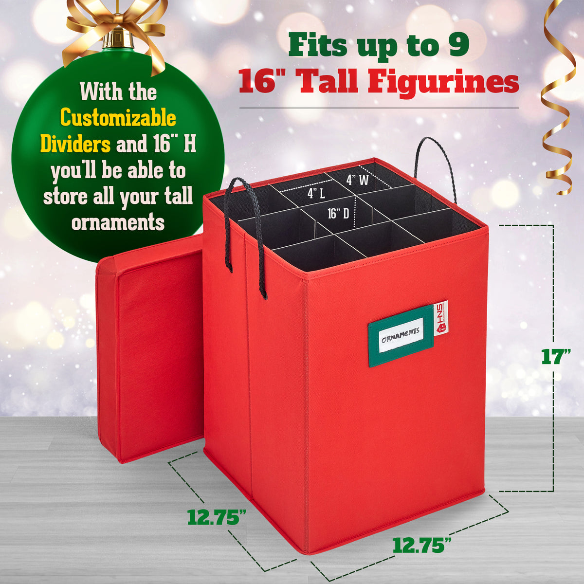 Christmas Nutcracker and Figurine Collectible Storage Box - Stores Up ...